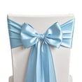 Blue Satin Chair Sashes With Bows For Wedding Birthday Party Banquet ...