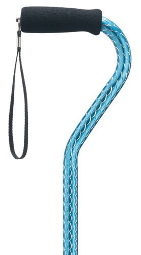 Blue Scallop Offset Walking Cane - Walmart.com