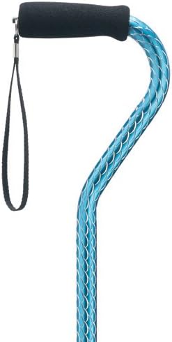 Blue Scallop Offset Walking Cane - Walmart.com