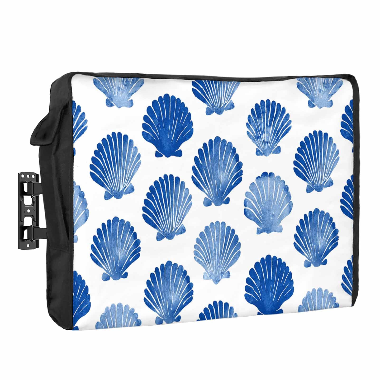 Blue Scallops Shell Outdoor TV Cover 52 to 55 inch Weatherproof ...