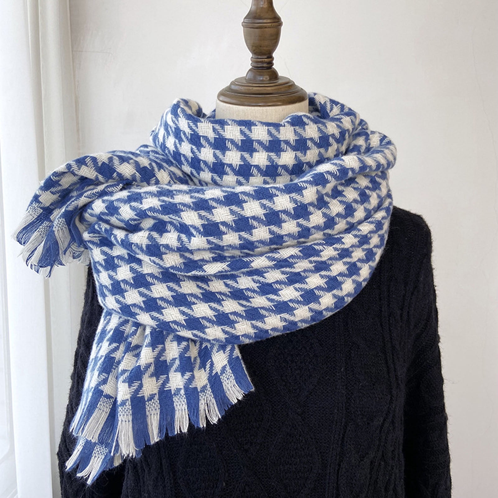 Blue Scarfs Scarf Women Fall Winter Scarf Classic Scarf Warm Soft Large ...