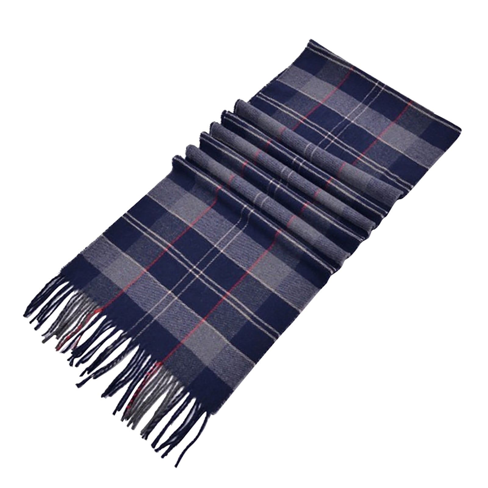 Blue Scarfs Scarf Wool Feel Scarf Warm Soft Lightweight Scottish ...