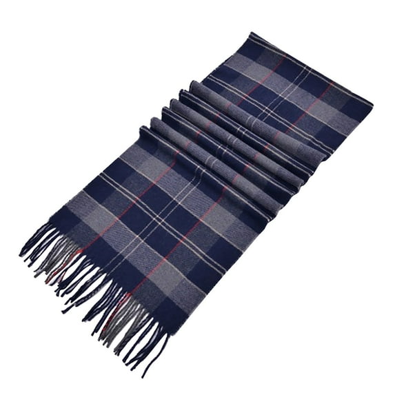 Blue Scarfs Scarf Wool Feel Scarf Warm Soft Lightweight Scottish ...