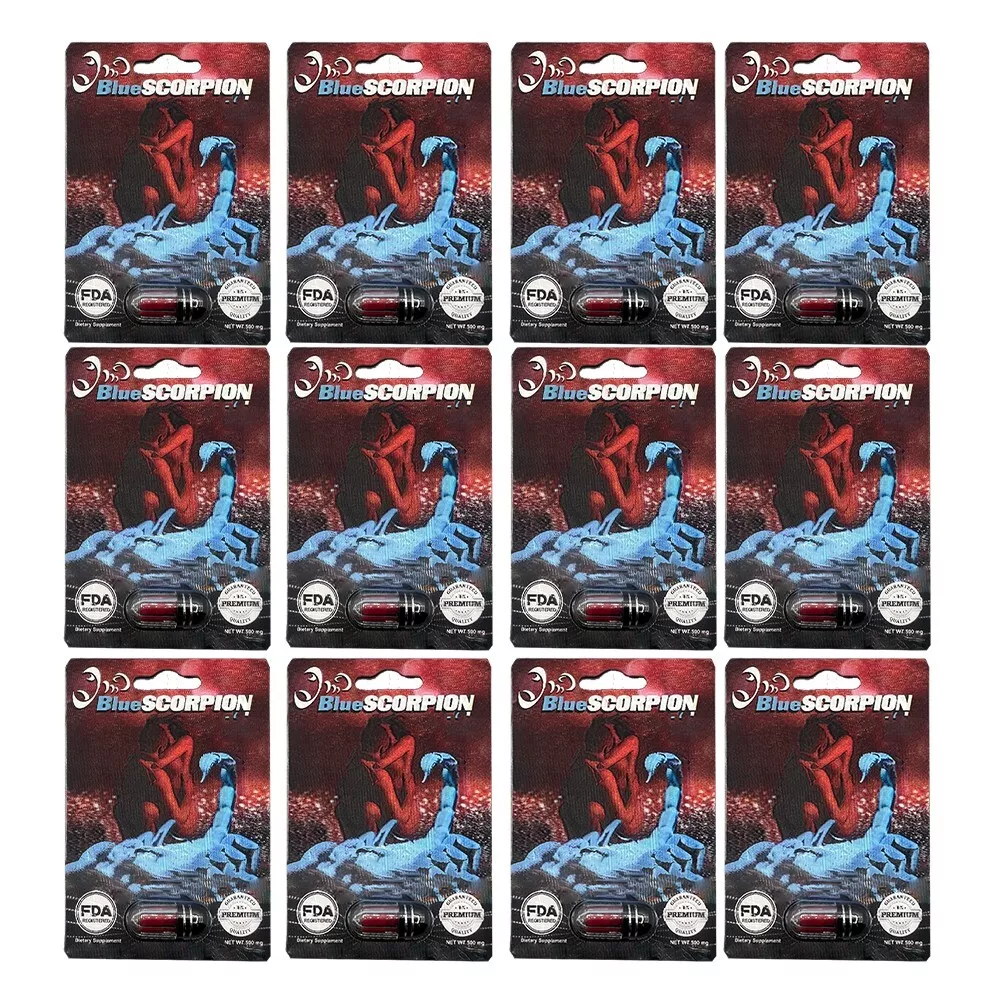 Blue Scorpion Male Herbal Supplement (Pack of 12) - Walmart Business ...