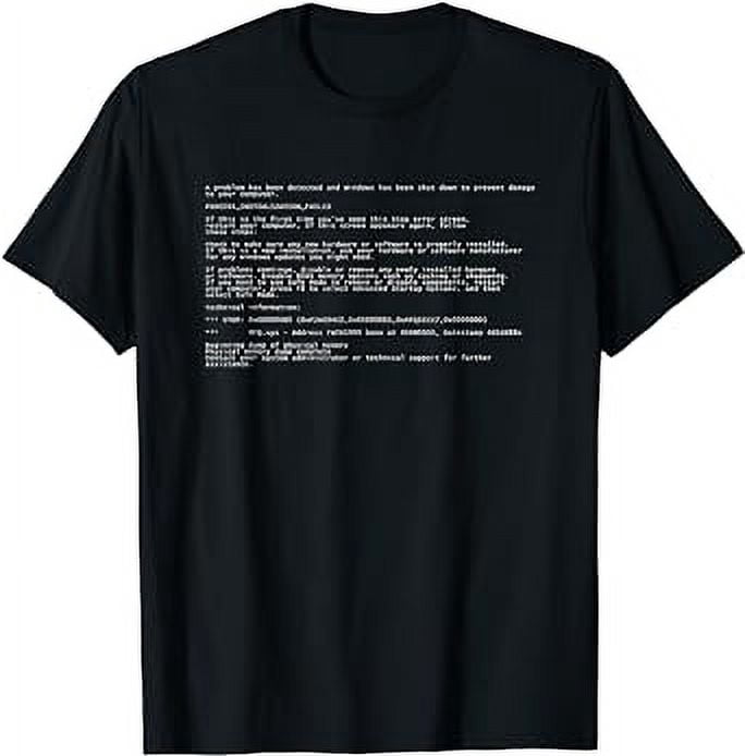 Blue Screen Of Death T-Shirt - Walmart.com