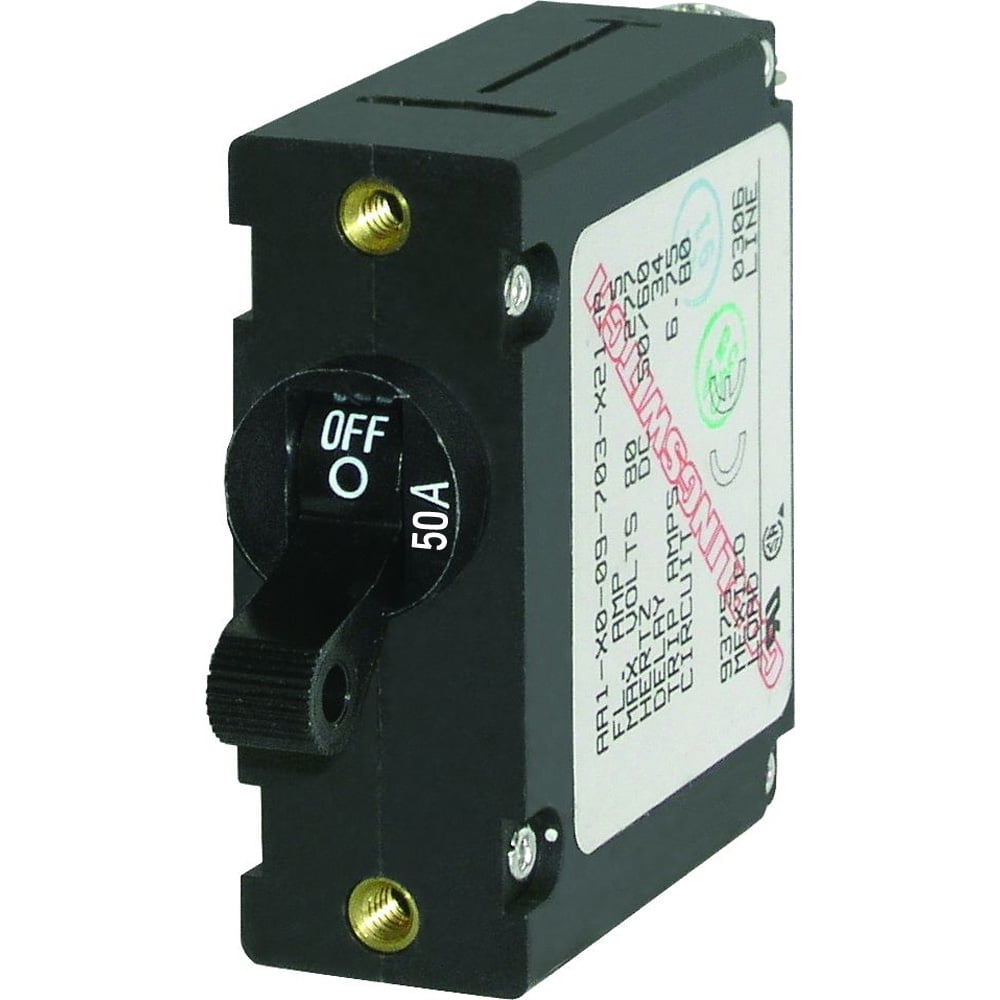 Blue Sea 7228 AC / DC Single Pole Magnetic World Circuit Breaker - 50 ...