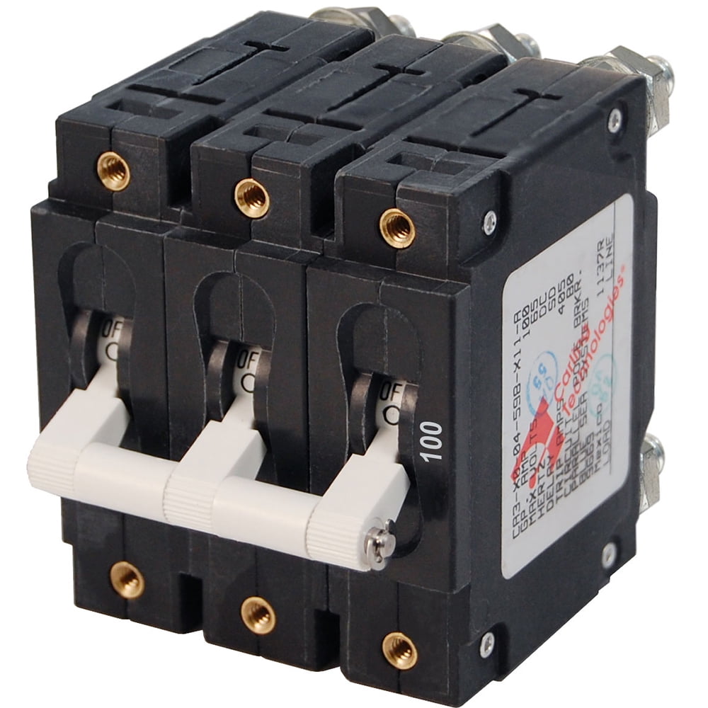 Blue Sea 7290 C-Series Triple Pole Circuit Breaker - 100A - Walmart.com