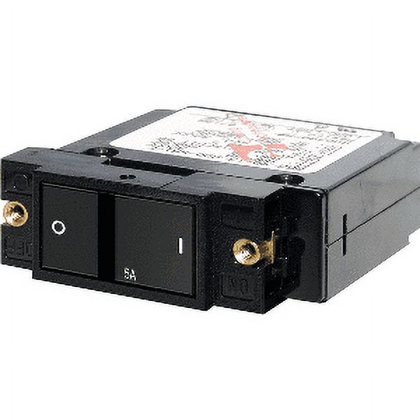 Blue Sea 7400 Single Pole Small Case 2" Flat Rocker Circuit Breaker - 5 ...