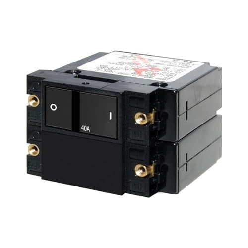 Blue Sea 7416 A-Series Flat Rocker Circuit Breaker - Double Pole - 40A ...