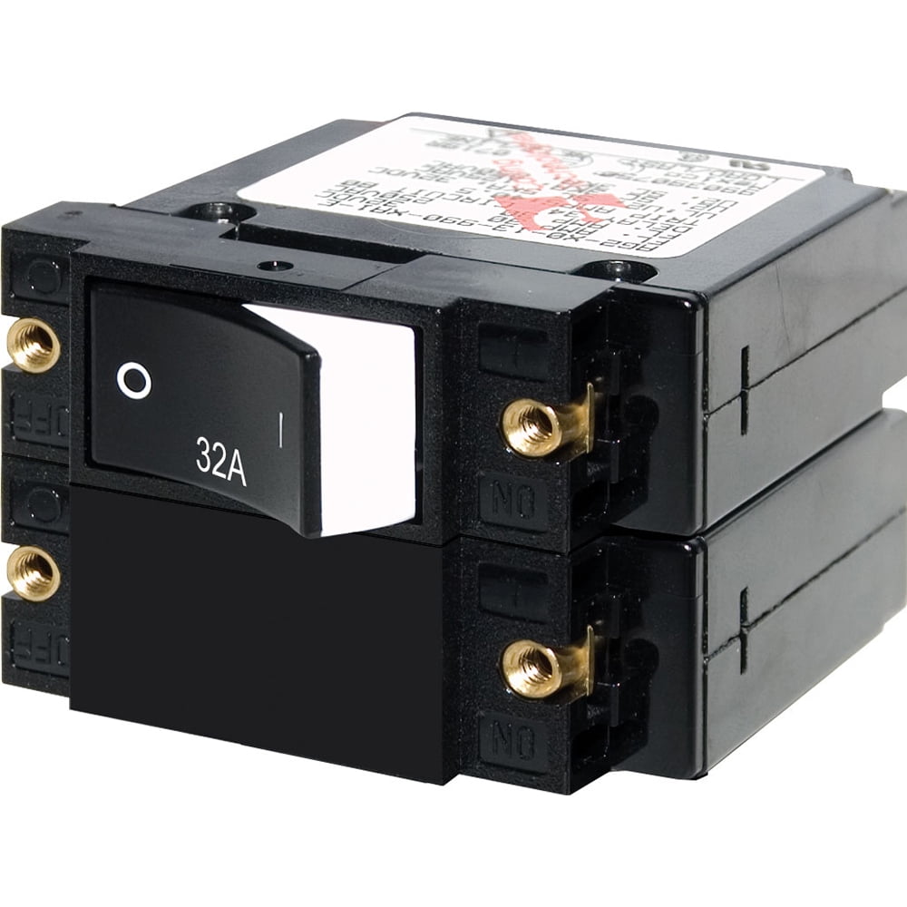 Blue Sea 7575 A-Series Raised Rocker Circuit Breaker - Double Pole ...