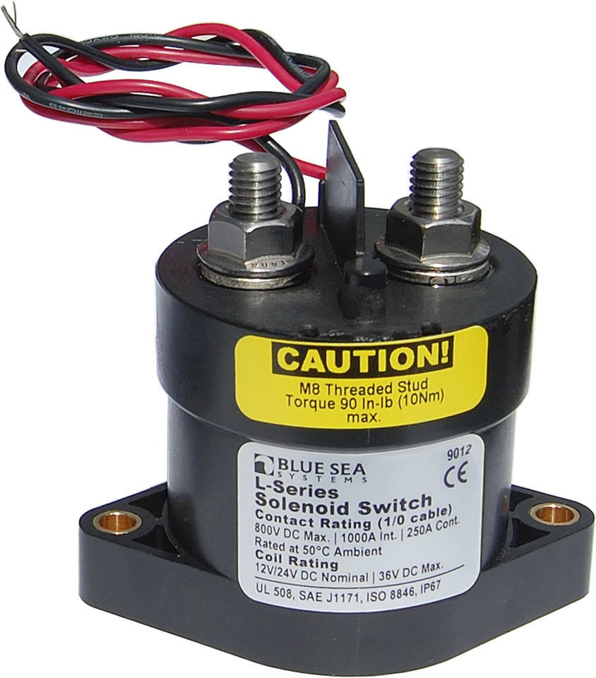 Blue Sea - 9012B-BSS Solenoid Switch L-Series (1EA) - Walmart.com