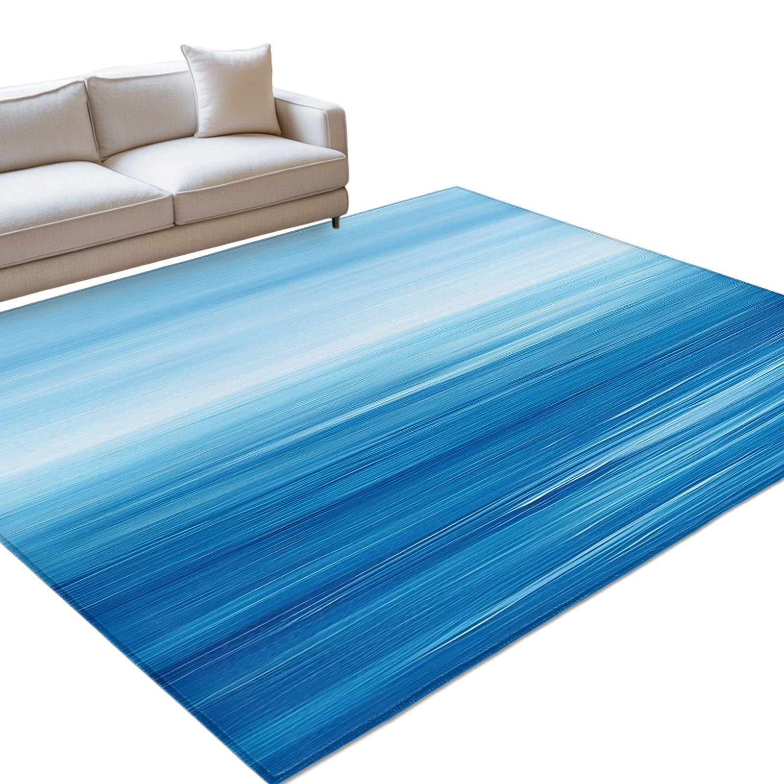 Blue Sea Area Rugs 5x7ft Abstract Gradient Ocean Horizon Nature ...