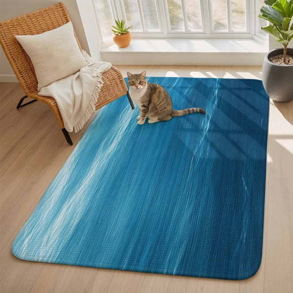 Blue Sea Area Rugs for Living Room 5x7, Abstract Natural Undersea ...