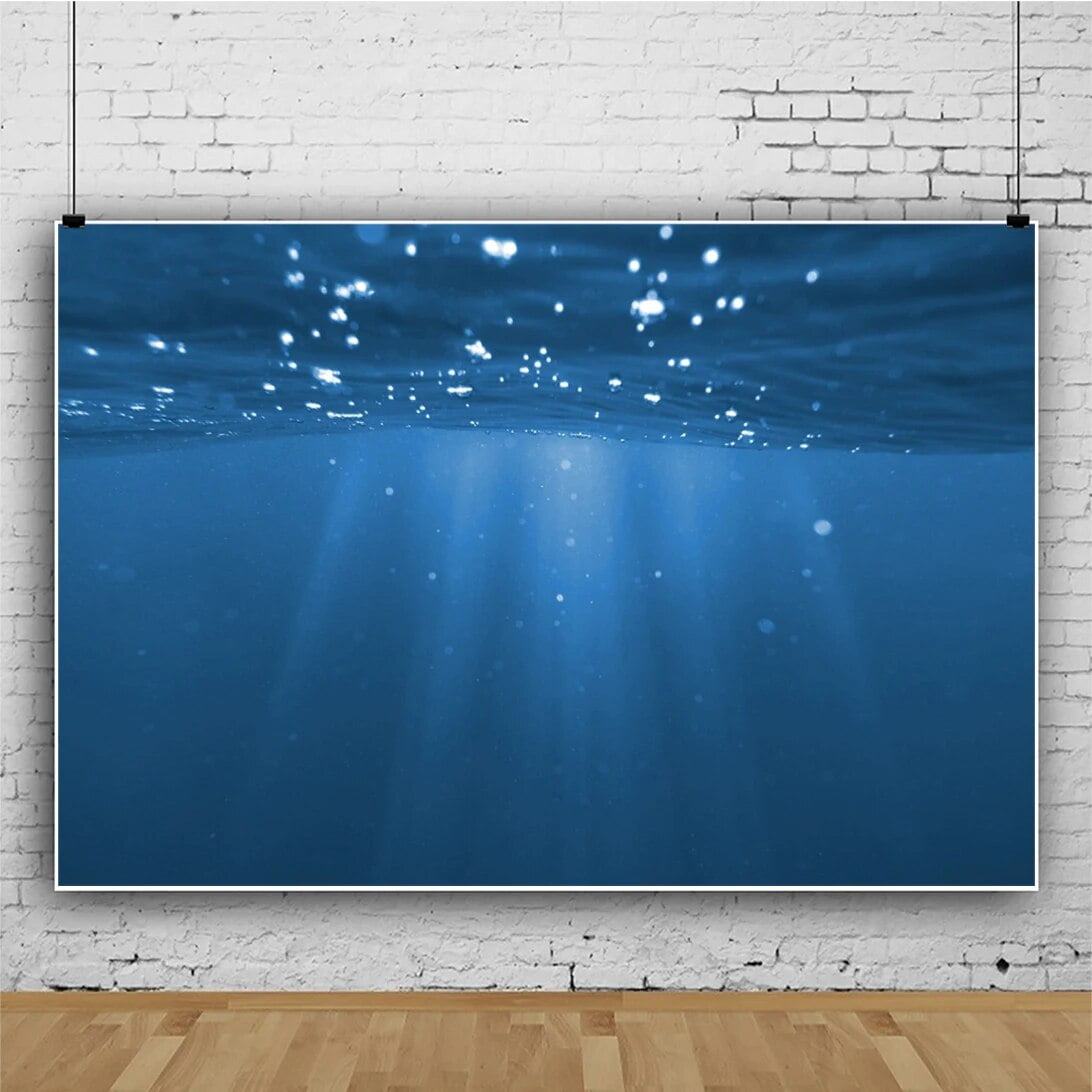 Blue Sea Backgrounds For Photography Underwater Shiny Bulb Polka Dots ...