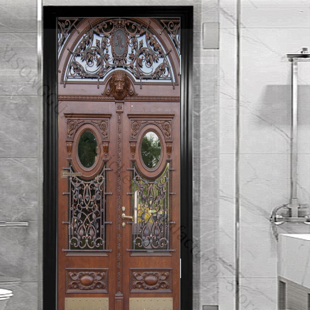 Blue Sea Beach Curtain Self-adhesive Door Stickers Home Decor DIY ...