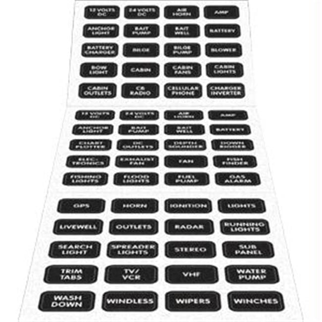 Blue Sea Black Small Format Label Kit - 60 Labels - Walmart.com