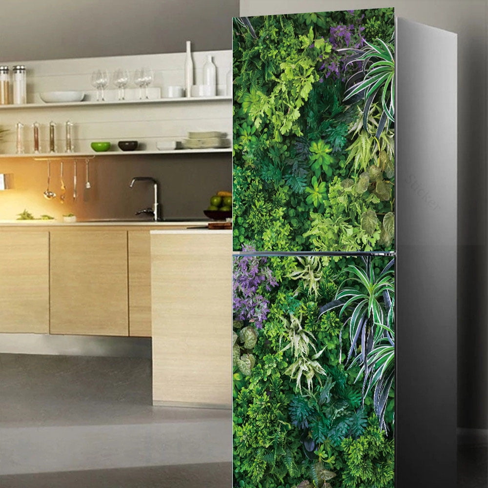 Blue Sea Dolphin Fridge Stickers Flower Field Tiger Refrigerator ...