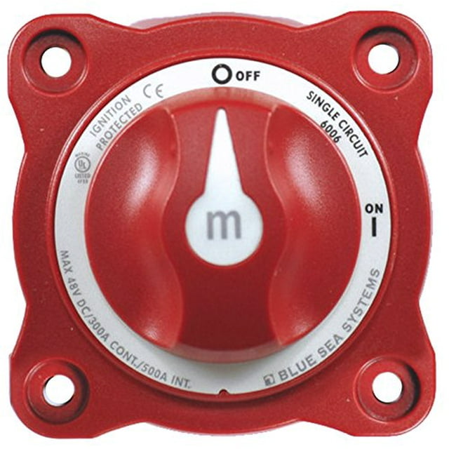 Blue Sea Heavy Duty Red Battery Cut Off Isolator Switch With Removeable ...