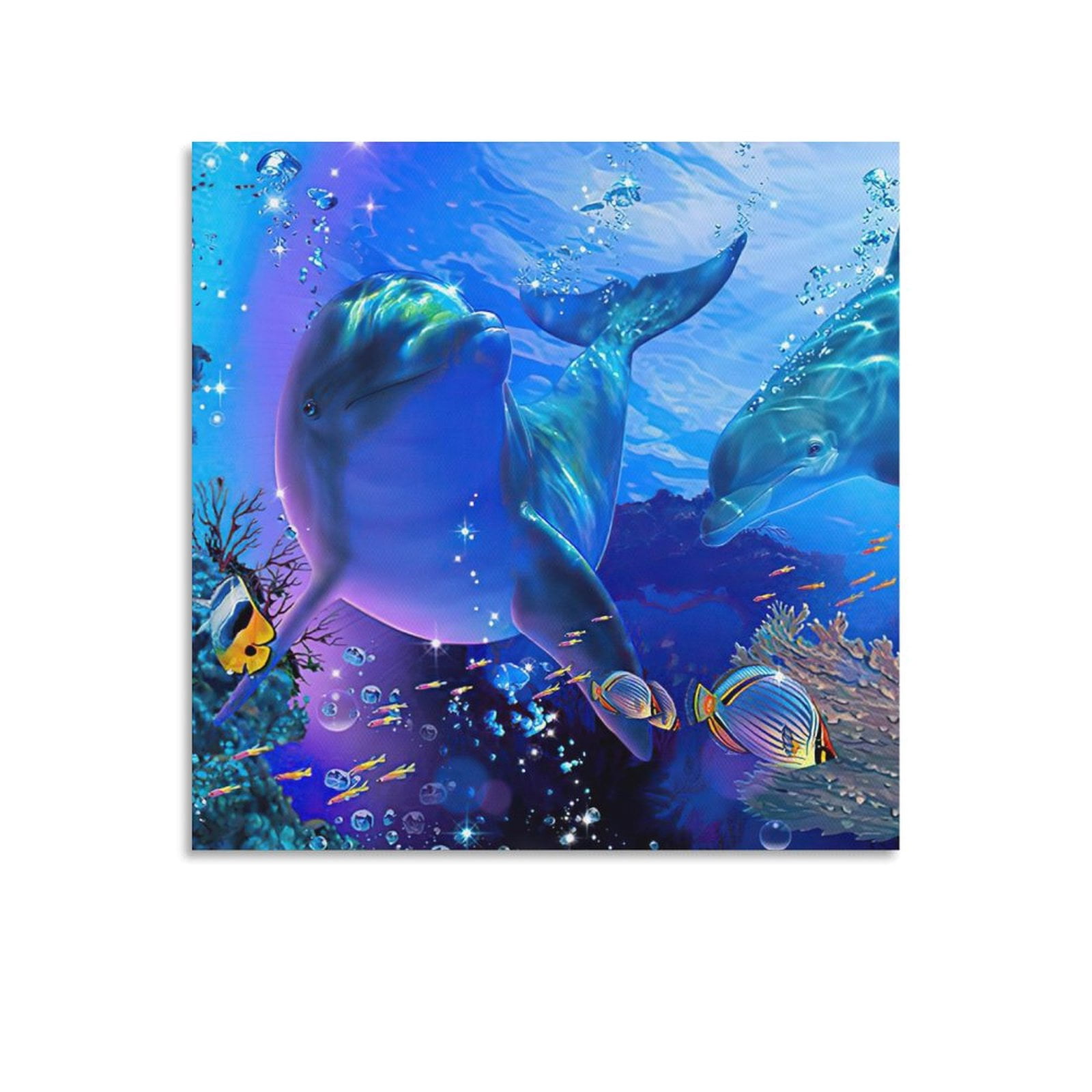 Blue Sea Lassen Colorful Sea Seascape Dolphin Poster (6) Print Photo ...