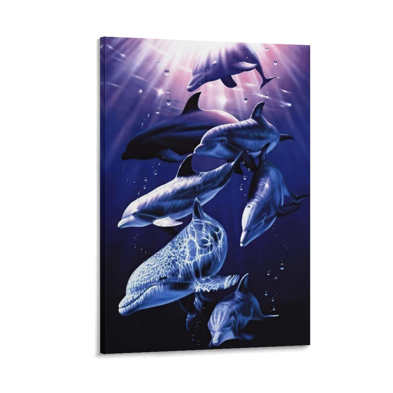 Blue Sea Lassen Colorful Sea Seascape Dolphin Poster Poster Cool ...