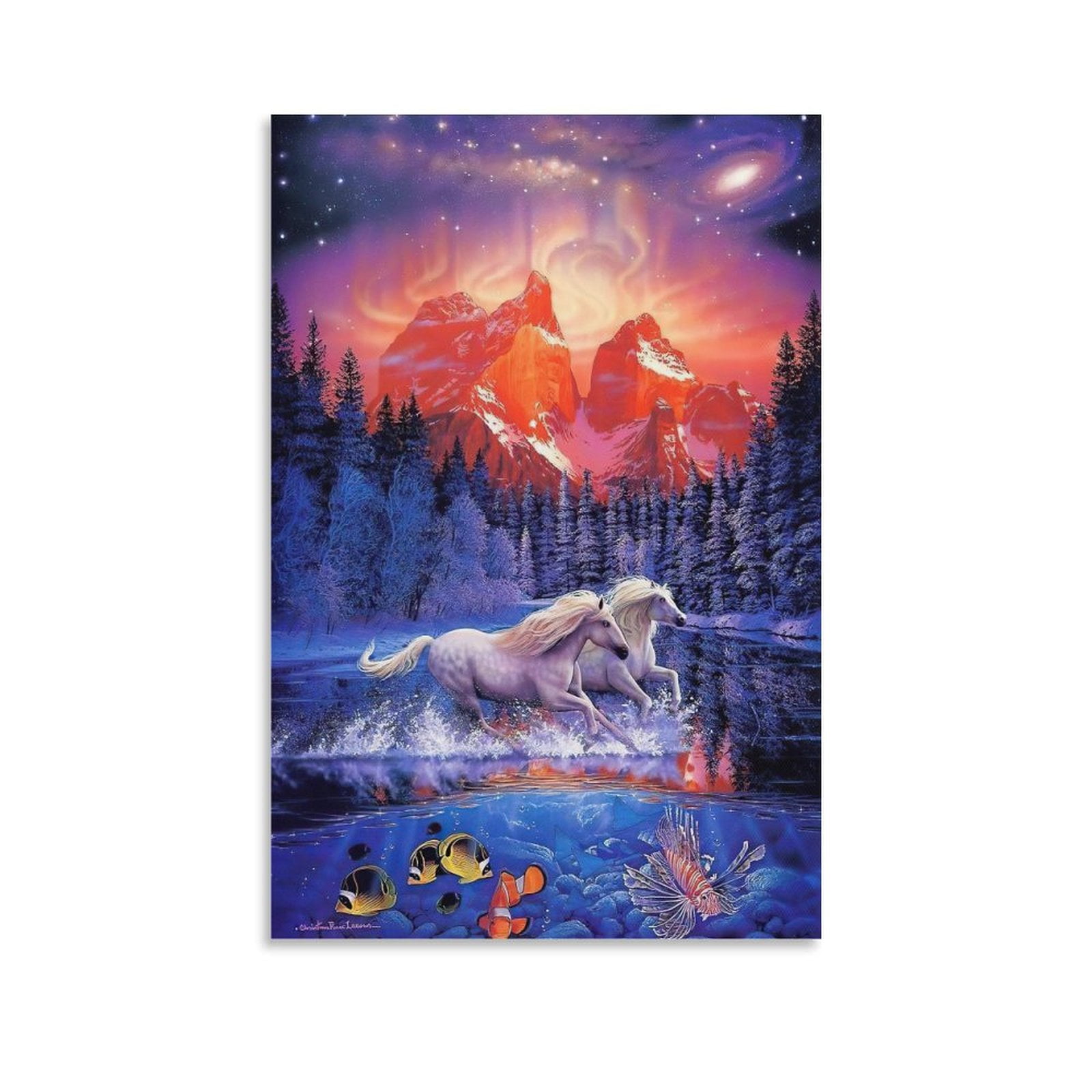 Blue Sea Lassen Colorful Sea Seascape Painting Running Towards Freedom ...