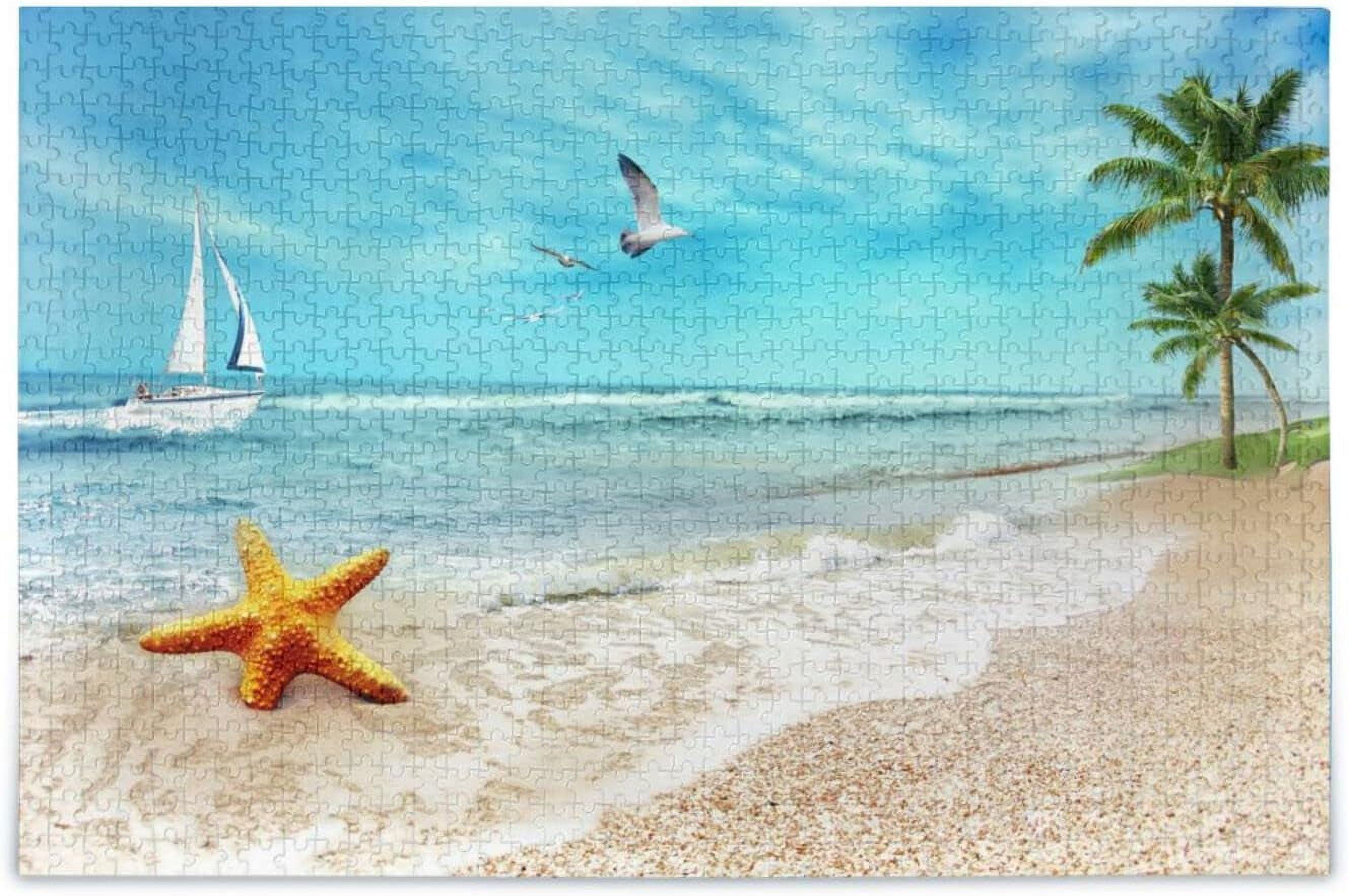 Blue Sea Ocean Beach Jigsaw Puzzles for Adults 1000 Pieces Fun ...