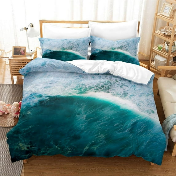 Blue Sea Scenery Duvet Cover Set Ocean Fashion Bedding Set Bed Linen ...