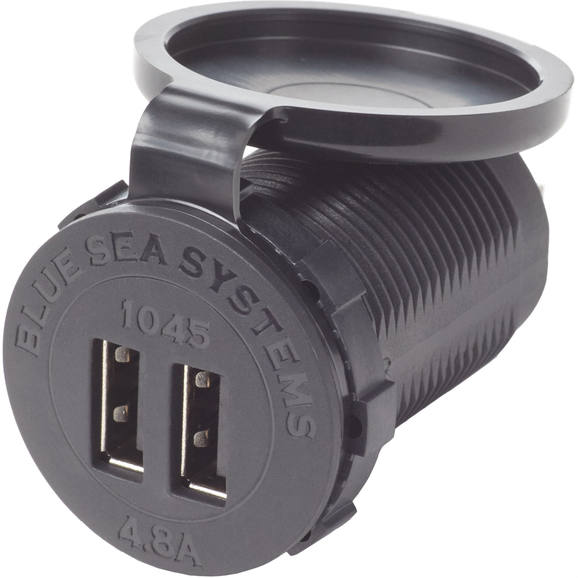 Blue Sea Systems 1045 Fast Charge 4.8A Dual USB Charger Socket Mount ...