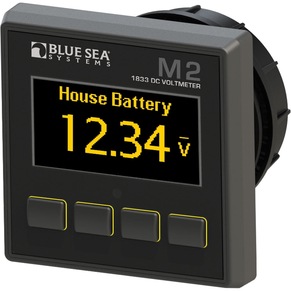 Blue Sea Systems 1833 M2 OLED Digital Meter, DC Voltmeter - Walmart.com