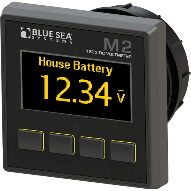 Blue Sea Systems 1833 M2 OLED Digital Meter, DC Voltmeter - Walmart.com