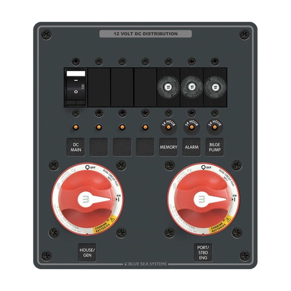 Blue Sea 8689 m-Series Dual Circuit Plus 2 of PN 6011 [8689] - Walmart.com