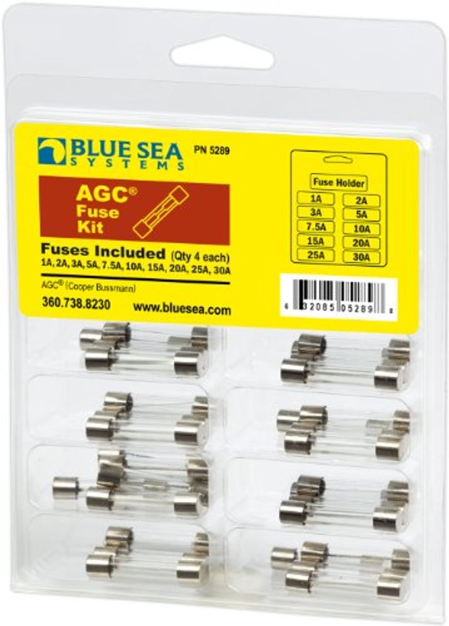 Blue Sea Systems 5289 Blue Sea 5289 Agc Fuse Kit - 41-piece - Walmart.com