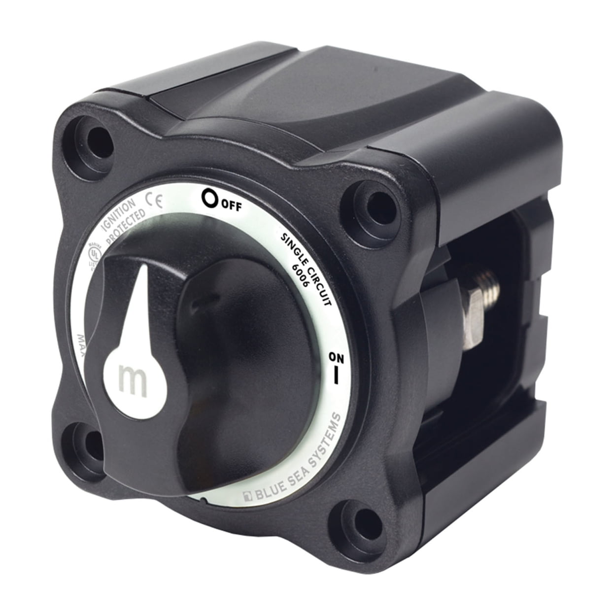 Blue Sea Systems 6006200 m-Series Battery Switch ON/OFF with Knob ...