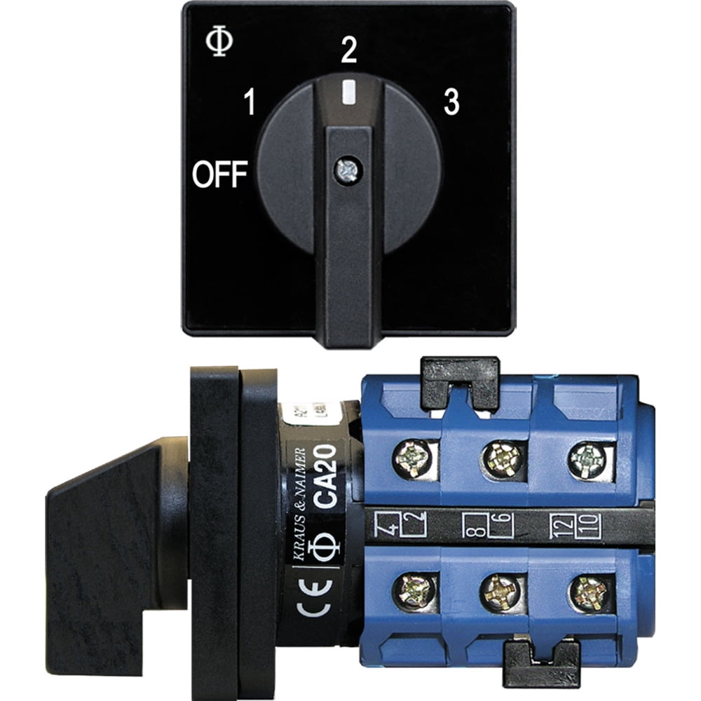 Blue Sea 9010 Switch, AV 120VAC 32A OFF +3 Positions [9010] - Walmart.com