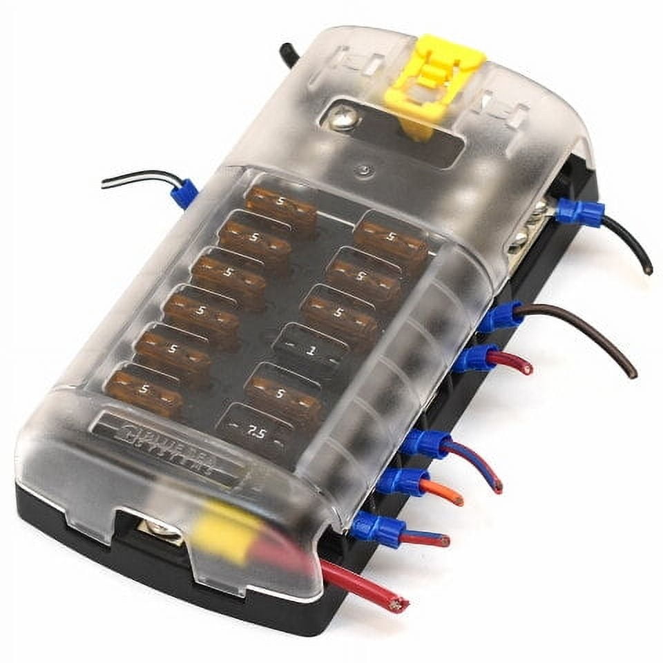 Blue Sea Systems Boat Fuse Block | 12 Position Black / Clear W/ Cover ...