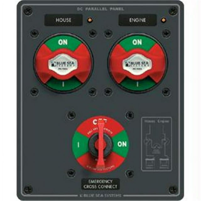 Blue Sea Systems Panel DC Parallel 3 Switches 8280 - Walmart.com