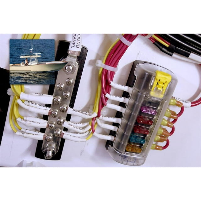 Blue Sea Systems ST Blade Fuse Block 6 Independent Circuits with Cover ...