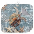 Blue Sea Turtle Coastal Dish Drying Mat for Kitchen Counter,Summer ...