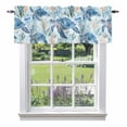 Blue Sea Turtle Coral Jellyfish Valances for Windows,Rod Pocket Valance ...