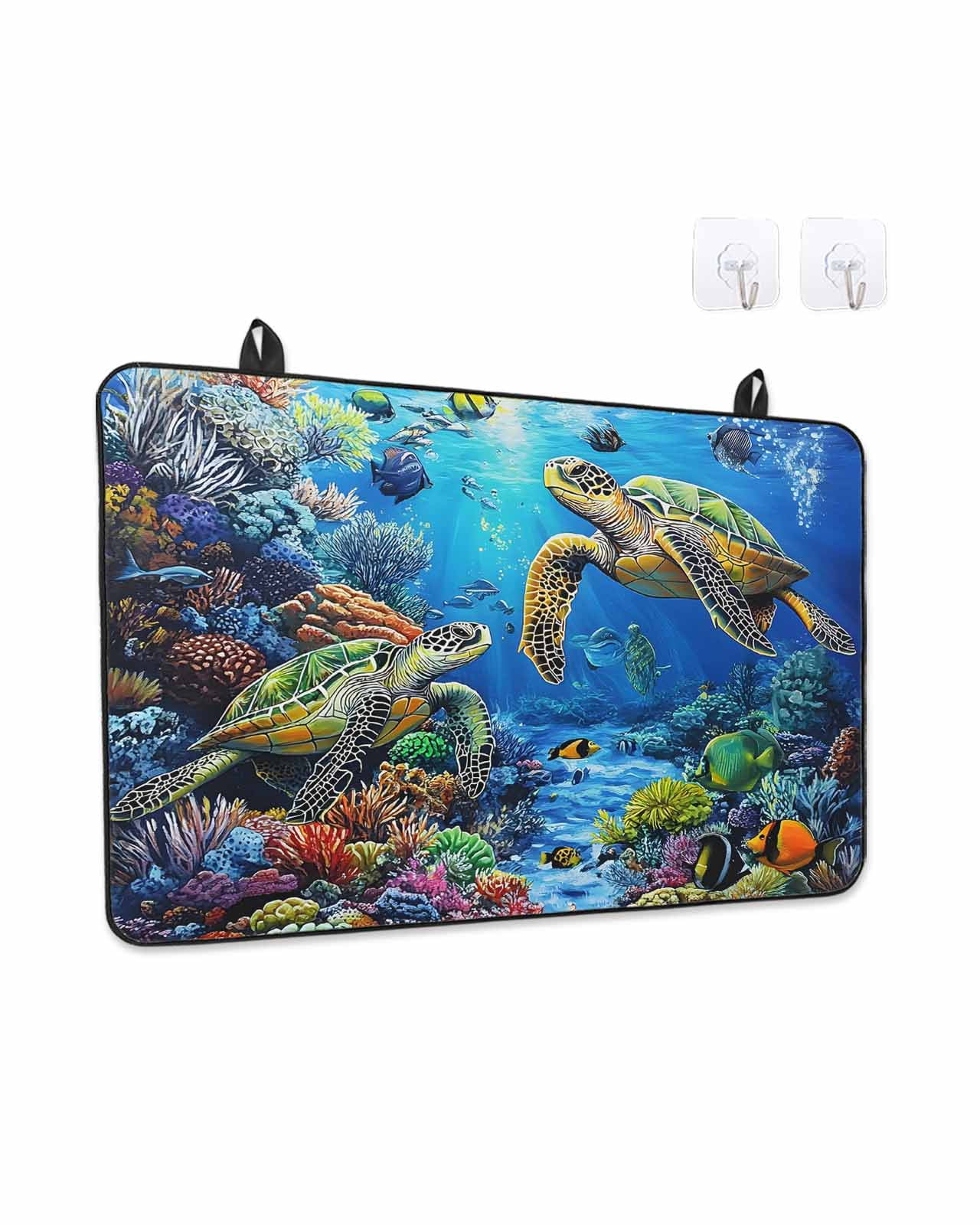 Blue Sea Turtle Ocean Stove Top Covers for Electric Stove, Kitchen ...