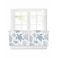 Blue Sea Turtle Starfish Short Blackout Curtains 24 Inch Long ...
