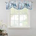 Blue Sea Turtle Tie Up Valances Curtain, Nautical Coastal Starfish ...