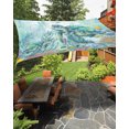 Blue Sea Turtles Sun Shade Sail 14'X18' Fish Color Coral Ocean Life ...