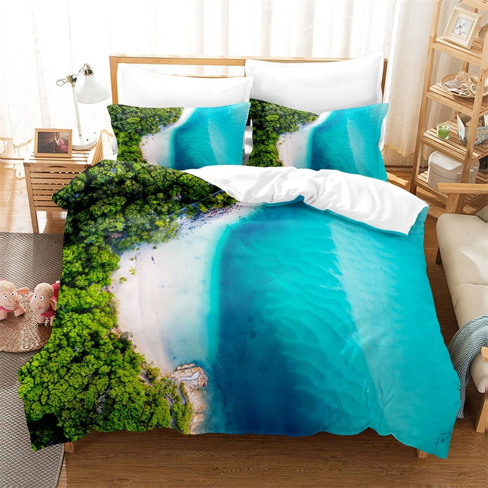 Blue Sea View Duvet Cover Set Ocean Bedding Set Size Bed Comforter ...