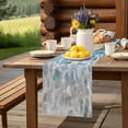 Blue Sea Water Ripple Table Runner 72 Inch Long Ocean Seabed Table ...
