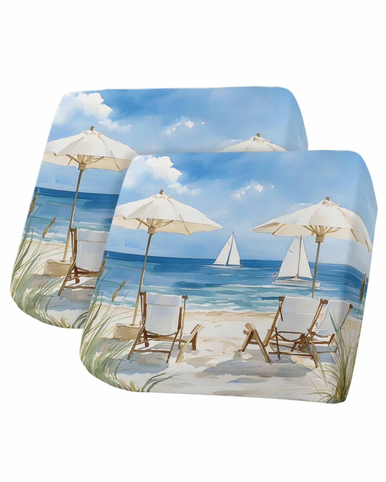 Blue Sea Wave Sofa Couch Cushion Covers Washable, Removable Stretchable ...