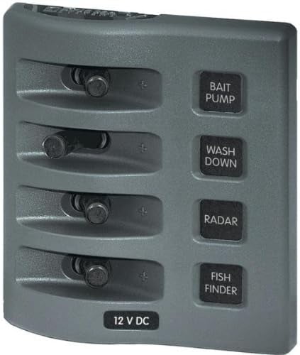 Blue Sea WeatherDeck 12V DC Waterproof Switch Panel - 4 Posistion ...