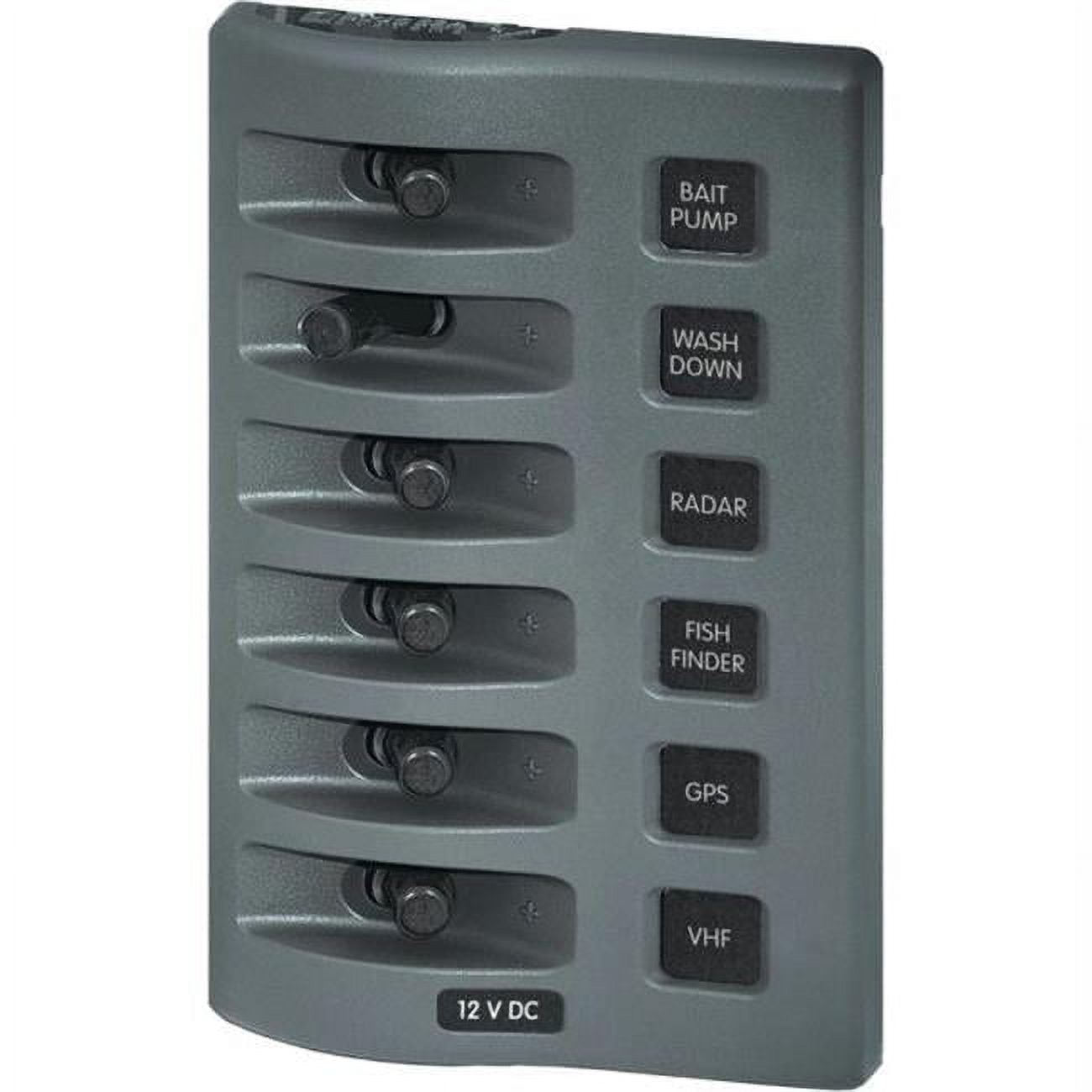 Blue Sea WeatherDeck® 12V DC Waterproof Switch Panel - 6 Position ...