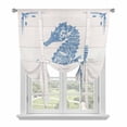 Blue Seahorse Tie Up Curtains for Window, Thermal Insulated Balloon ...