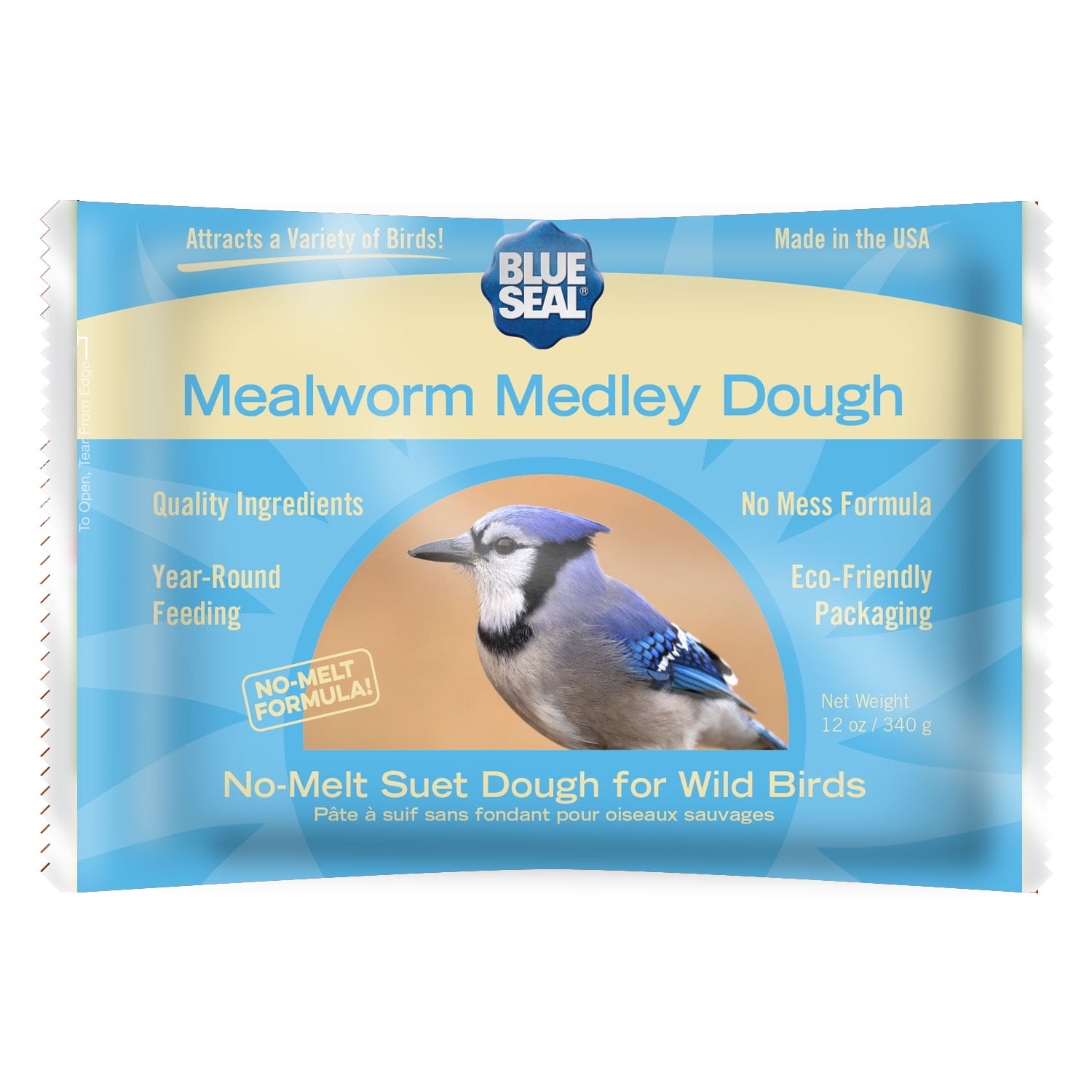 Blue Seal Melt-Resistant Mealworm Medley Suet Dough Cakes for Backyard ...